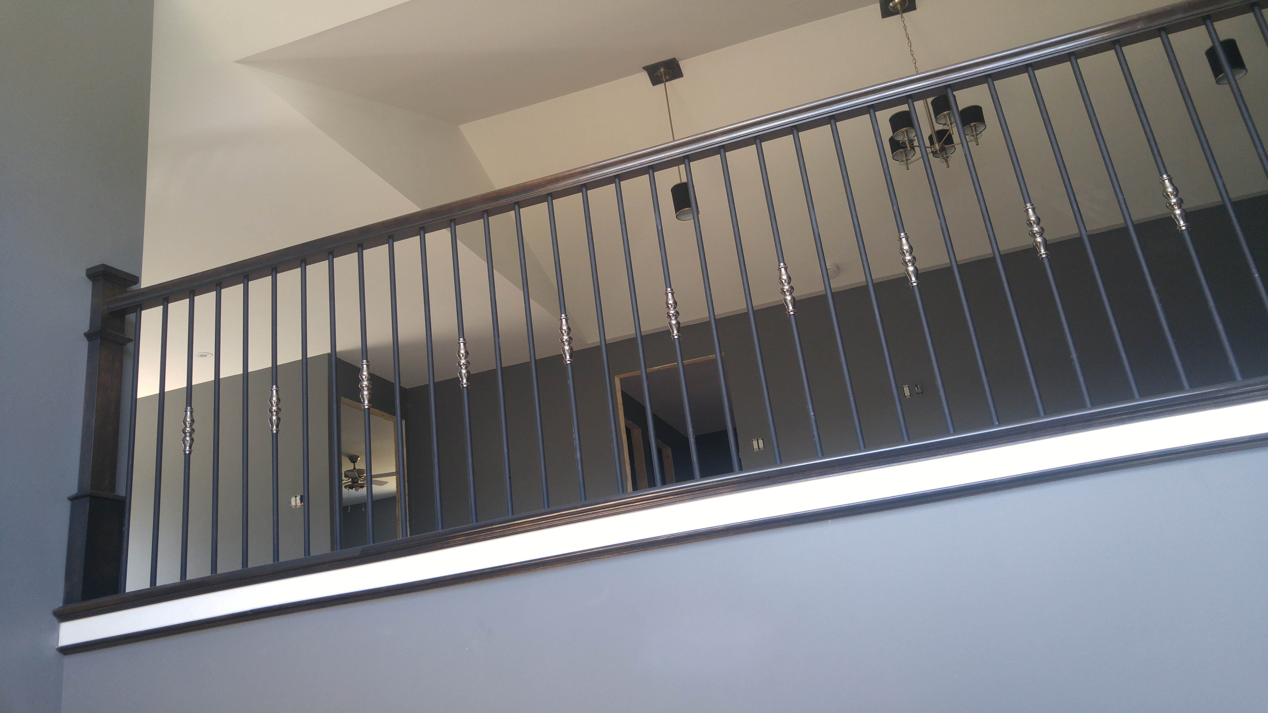 metal balusters and hand rail — Stair Treads USA